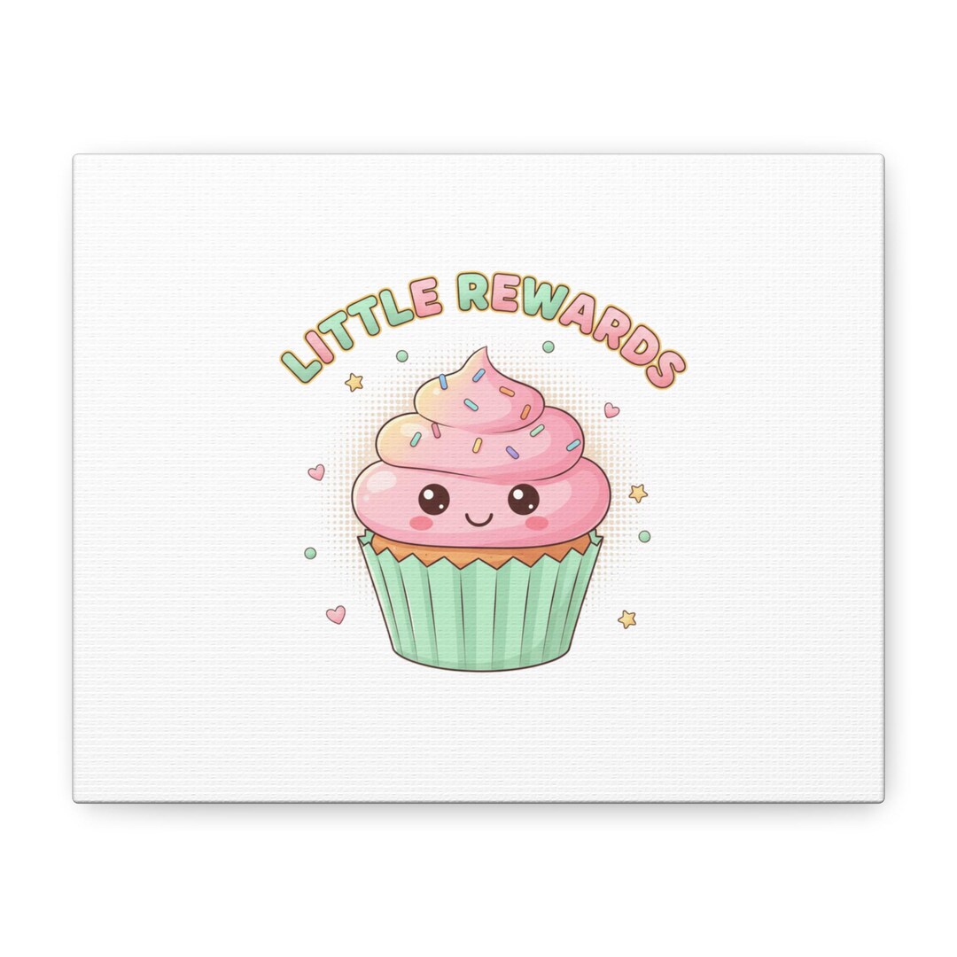 Little Rewards Cupcake Art Print | Matte Canvas - Etsy