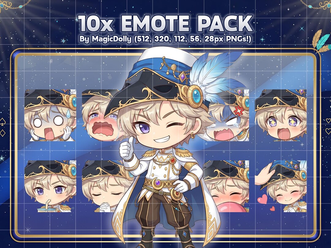 Phantom Emotes, Maplestory Anime Chibi Stickers Emoji for Discord ...