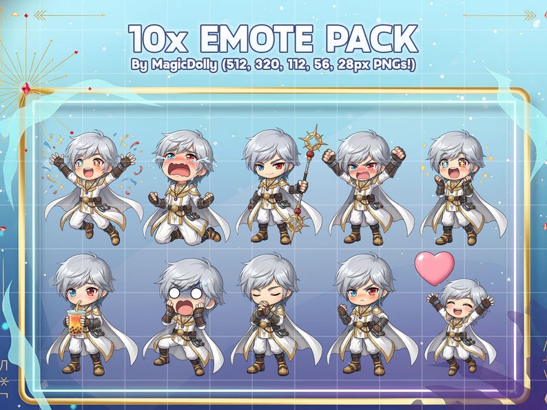 Luminous Emotes, Maplestory Anime Chibi Stickers Emoji for Discord ...