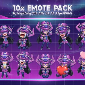 Galacta Emotes, Marvel Rivals Anime Chibi Stickers Emoji for Discord ...
