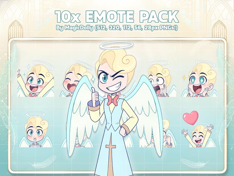 Saint Peter Emotes, Hazbin Hotel Anime Chibi Stickers Emoji for Discord ...