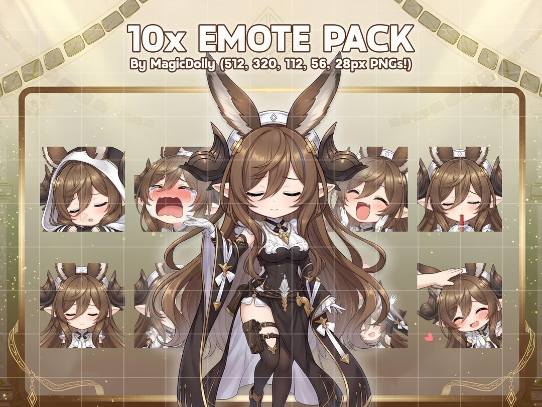 Galleon Emotes, Granblue Fantasy Anime Chibi Stickers Emoji for Discord ...
