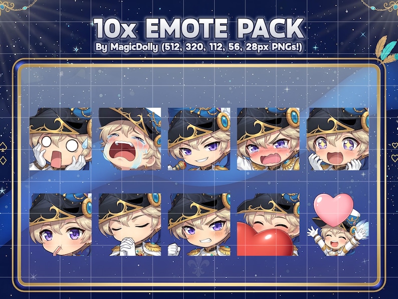 Phantom Emotes, Maplestory Anime Chibi Stickers Emoji for Discord ...