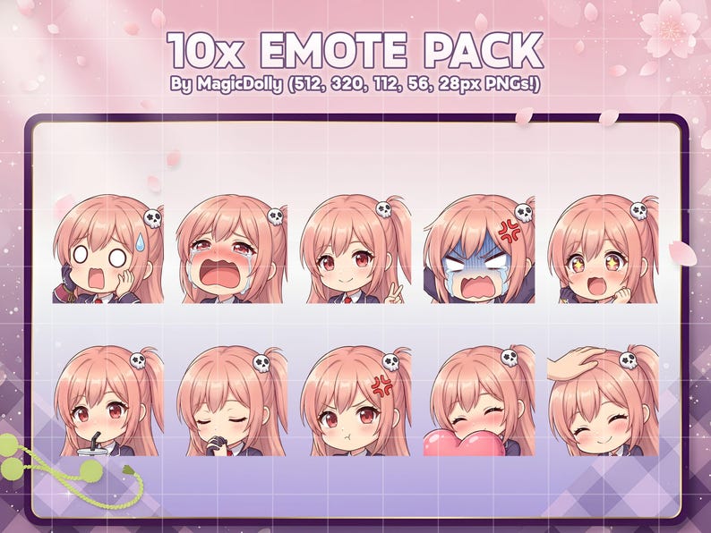 Honoka Emotes, Dead or Alive Anime Chibi Stickers Emoji for Discord ...