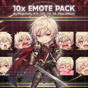 Albert Emotes, Shadowverse Anime Chibi Stickers Emoji for Discord ...