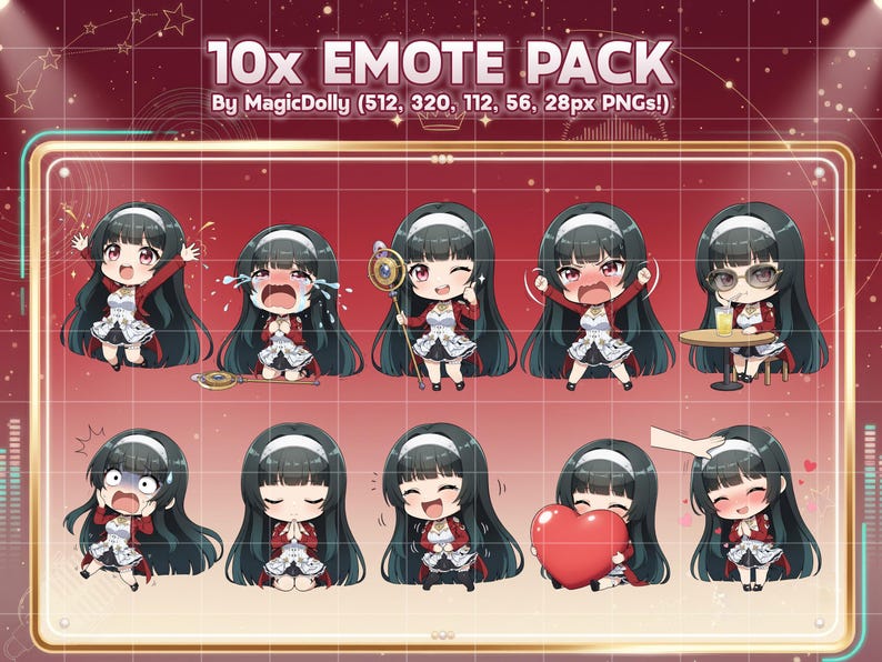 Astra Yao Emotes: Zenless Zone Zero Chibi Emoji Pack (digital Download ...