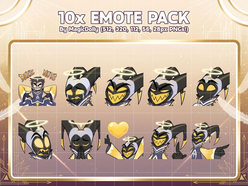 Adam Emotes, Hazbin Hotel Anime Chibi Stickers Emoji for Discord/twitch ...