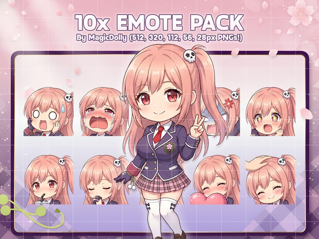 Honoka Emotes, Dead or Alive Anime Chibi Stickers Emoji for Discord ...
