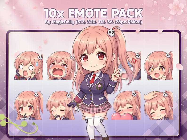 Honoka Emotes, Dead or Alive Anime Chibi Stickers Emoji for Discord ...