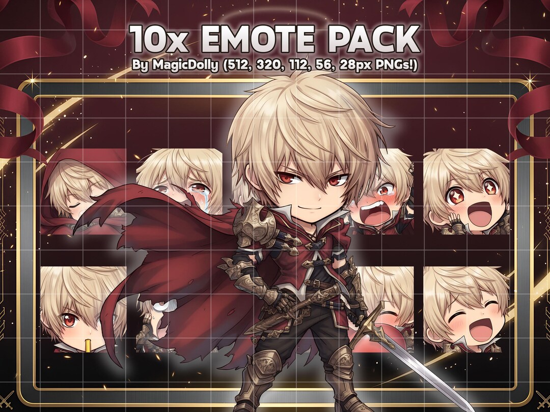 Albert Emotes, Shadowverse Anime Chibi Stickers Emoji for Discord ...