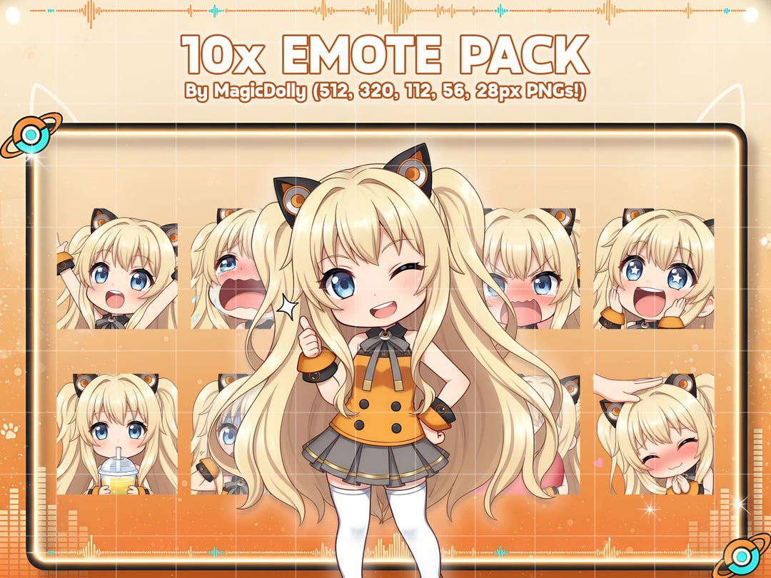 Seeu Emotes, Vocaloid Anime Chibi Stickers Emoji for Discord/twitch ...