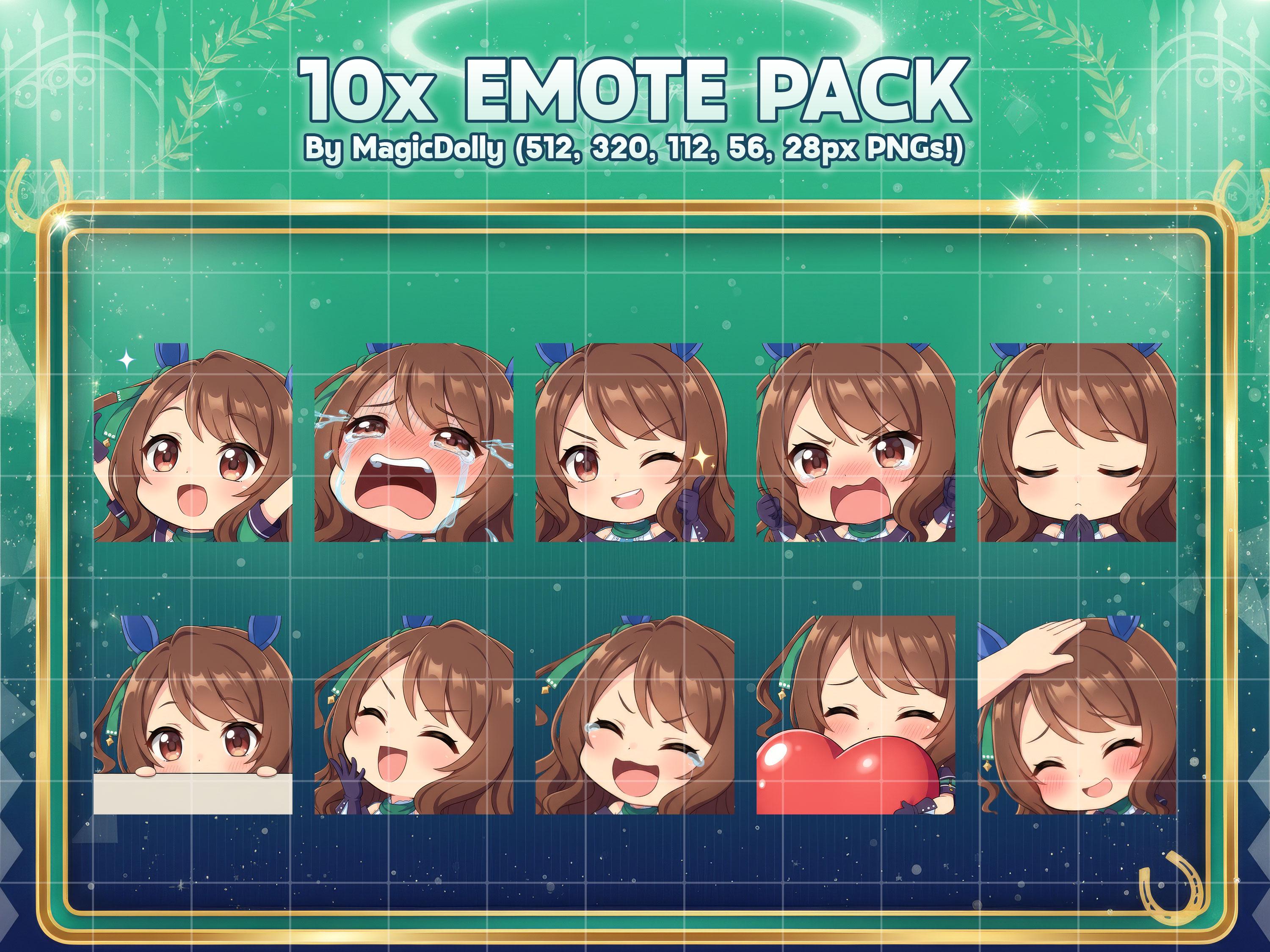 King Halo Emotes, Umamusume Anime Chibi Stickers Emoji for Discord ...