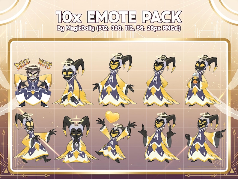 Adam Emotes, Hazbin Hotel Anime Chibi Stickers Emoji for Discord/twitch ...