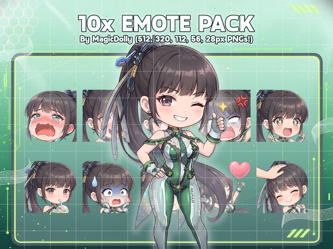EVE Emotes, Stellar Blade Anime Chibi Stickers Emoji for Discord/twitch ...