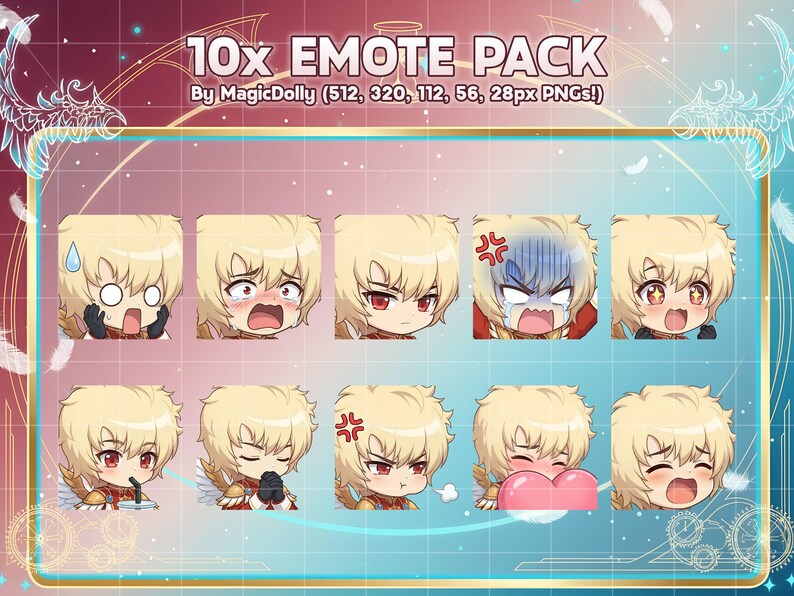 Zero Alpha Emotes, Maplestory Anime Chibi Stickers Emoji for Discord ...