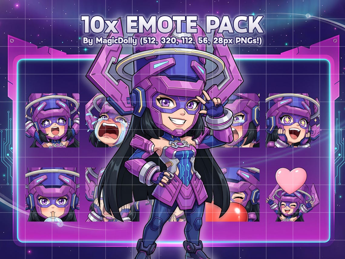 Galacta Emotes, Marvel Rivals Anime Chibi Stickers Emoji for Discord ...