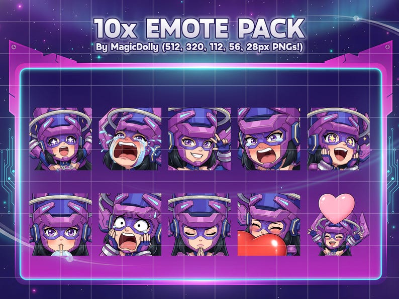Galacta Emotes, Marvel Rivals Anime Chibi Stickers Emoji for Discord ...