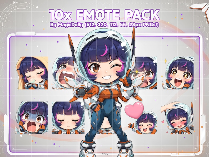 Juno Emotes, Overwatch Anime Chibi Stickers Emoji for Discord/twitch ...