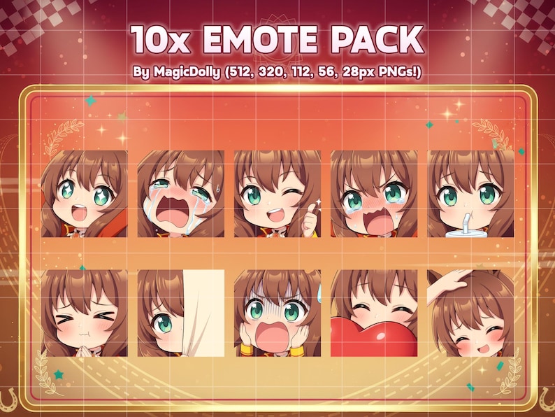 Emotes de Maruzensky, stickers de Umamusume Anime Chibi para Discord ...