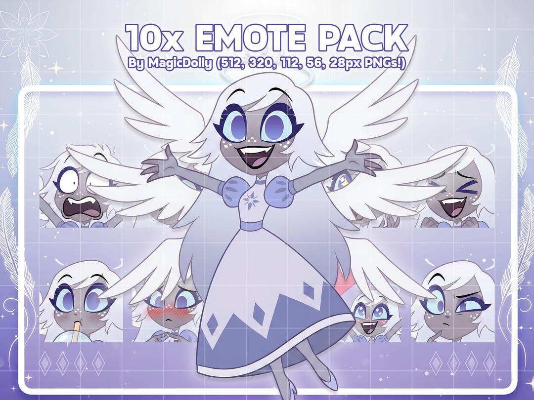 Emily Emotes, Hazbin Hotel Anime Chibi Stickers Emoji for Discord ...