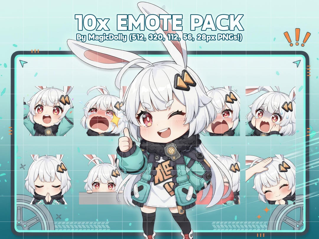 Taffy Emotes, ANANTA Anime Chibi Stickers Emoji for Discord/twitch ...