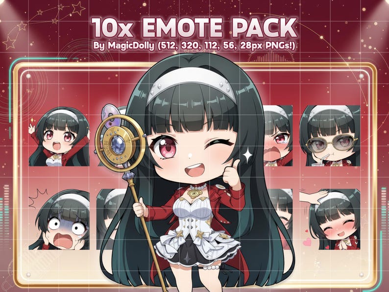Astra Yao Emotes: Zenless Zone Zero Chibi Emoji Pack (digital Download ...