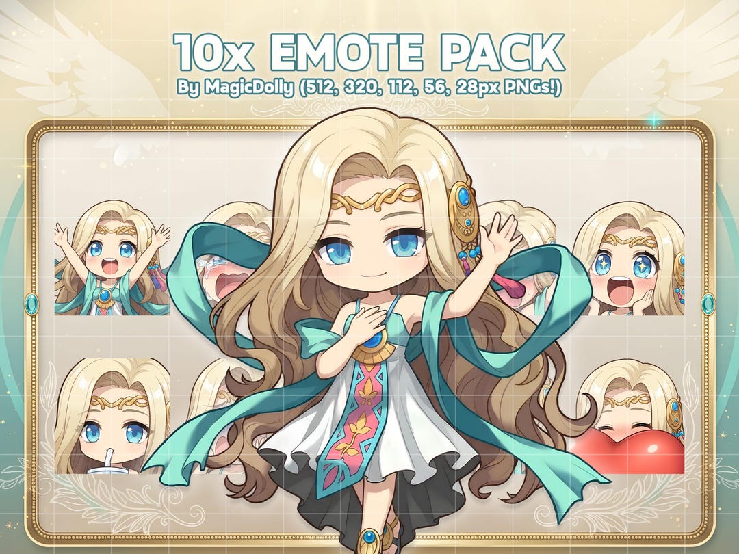 Empress Cygnus Emotes, Maplestory Anime Chibi Stickers Emoji for ...