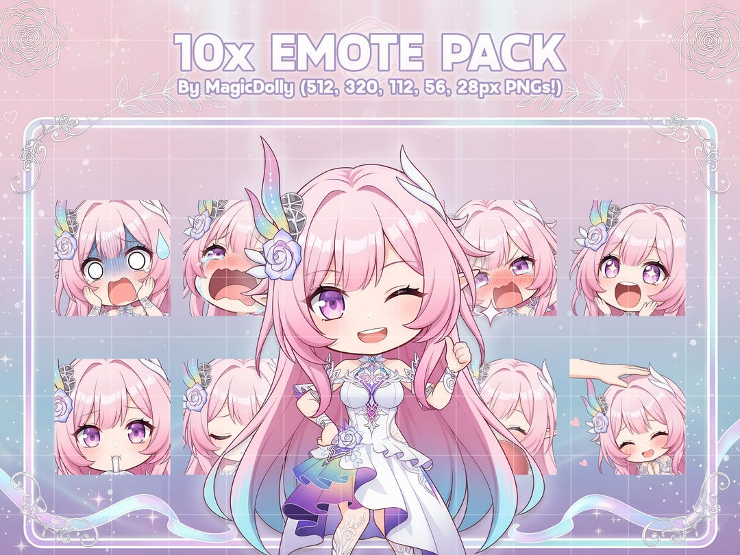 Cyrene Honkai Star Rail Emotes, Chibi Anime Emoji (digital Download) - Etsy