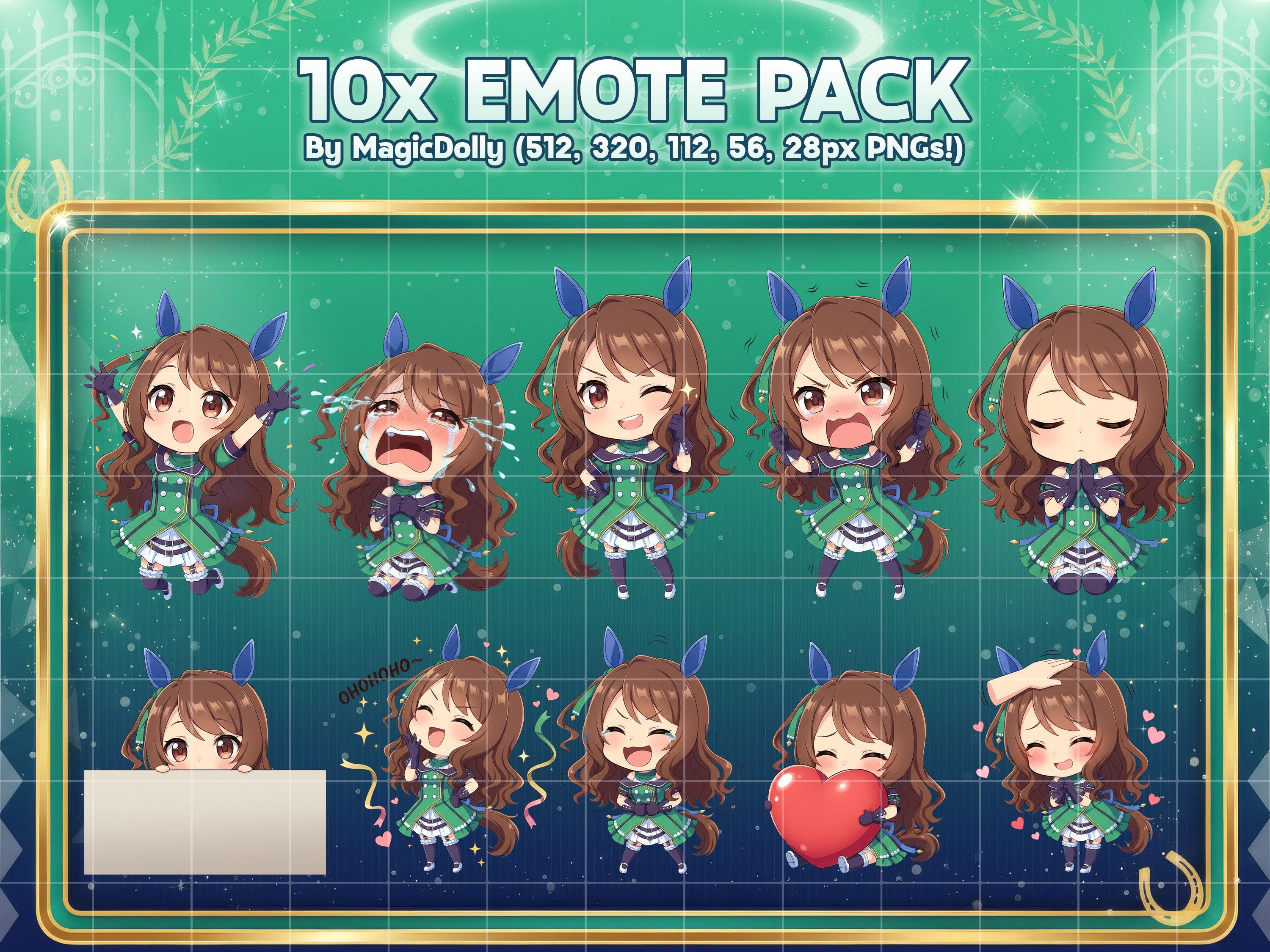 King Halo Emotes, Umamusume Anime Chibi Stickers Emoji for Discord ...