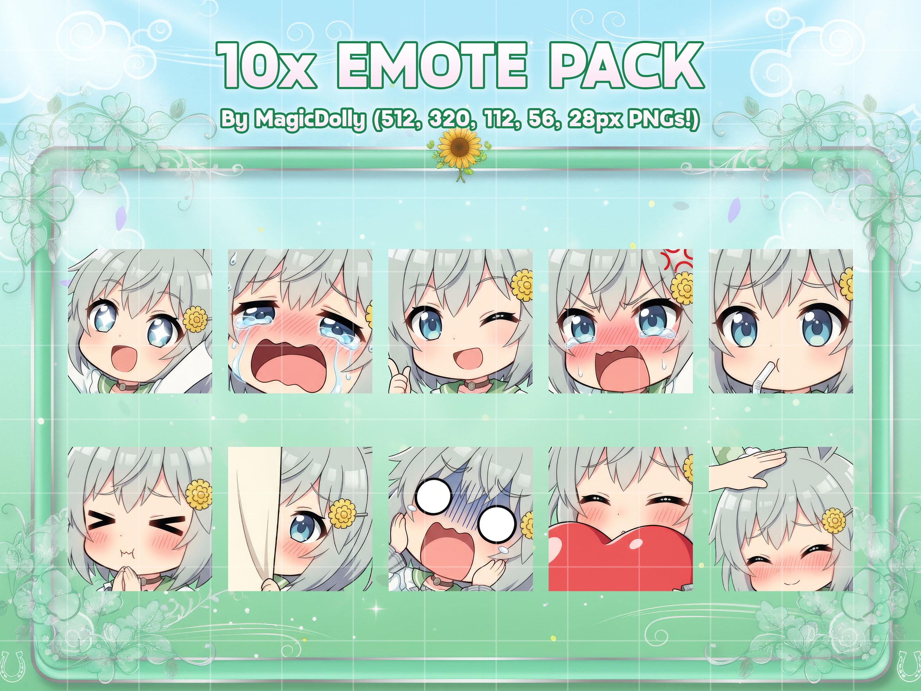 Seiun Sky Emotes, Umamusume Anime Chibi Stickers Emoji for Discord ...