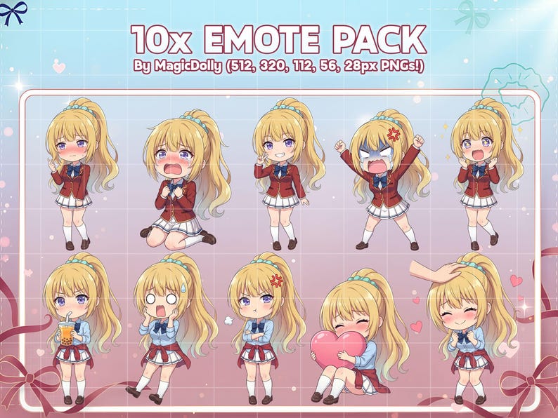Kei Karuizawa Chibi Emotes, Classroom of the Elite Anime Stickers ...