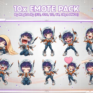 Juno Emotes, Overwatch Anime Chibi Stickers Emoji for Discord/twitch ...