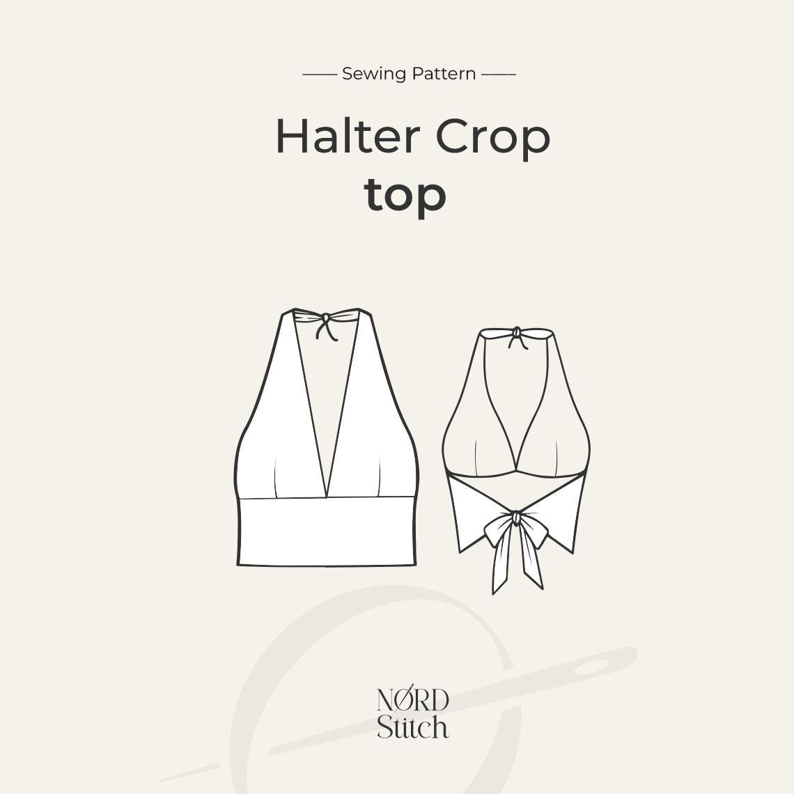 Halter Crop Top Sewing Pattern: Easy DIY Design (PDF Pattern) - Etsy