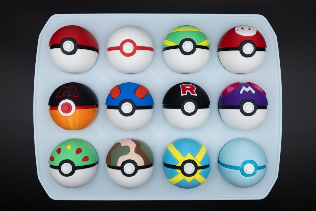 3D Printed Pokémon Ball - Etsy