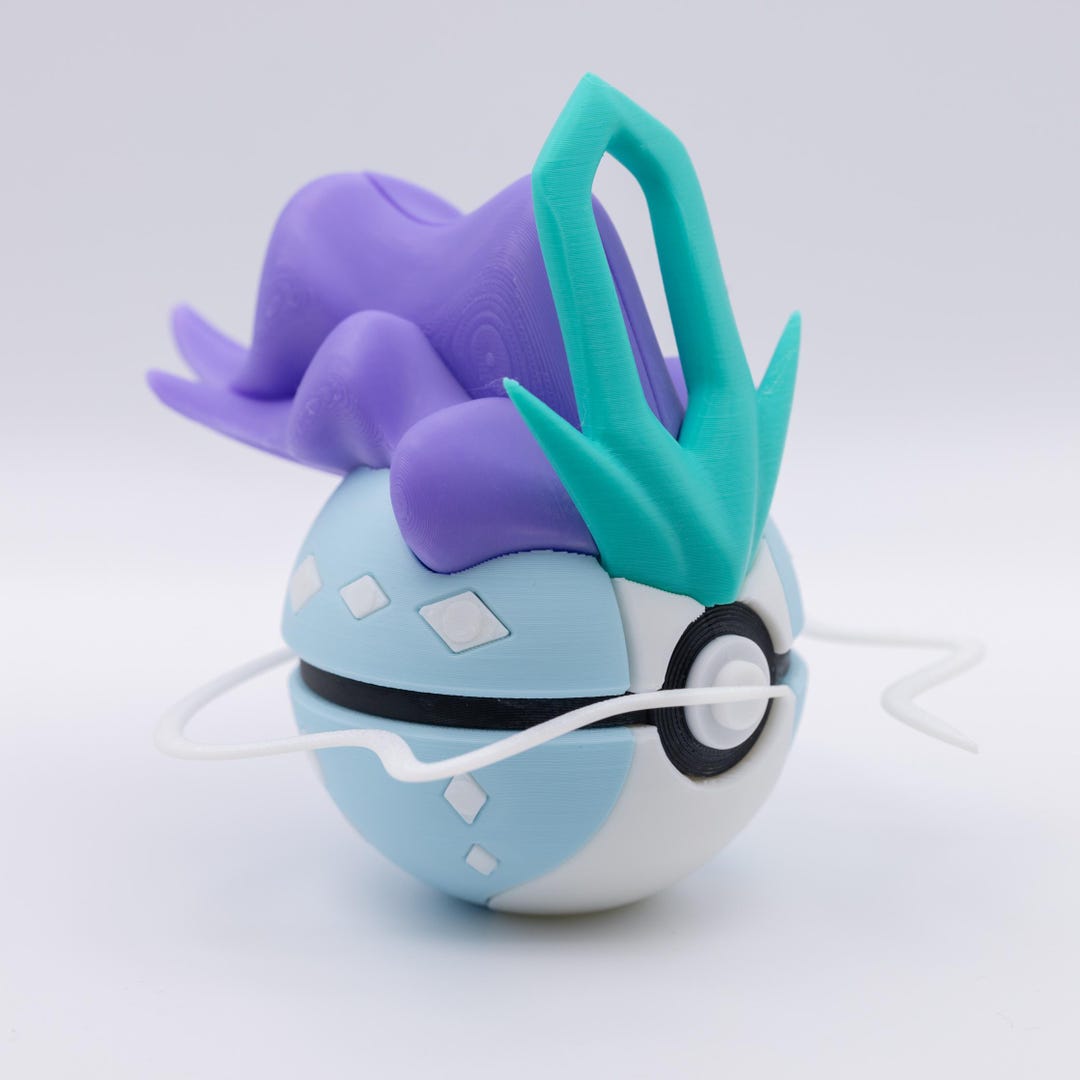 Suicune - 3D Printed Pokémon Ball - Etsy