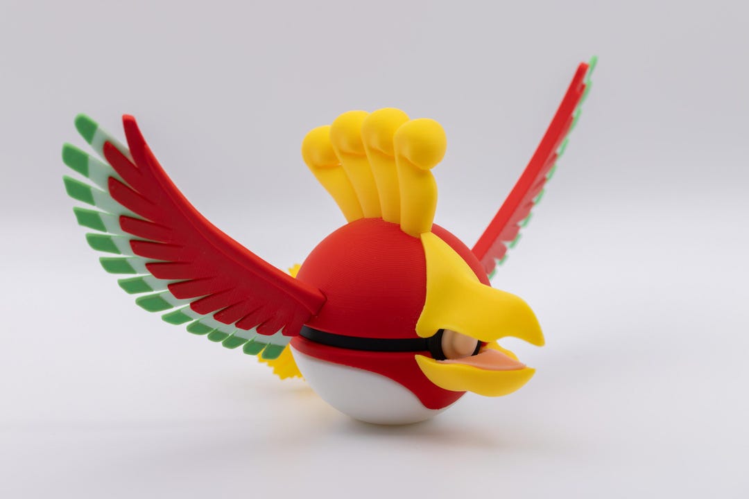 Ho Oh - 3D Printed Pokémon Ball - Etsy