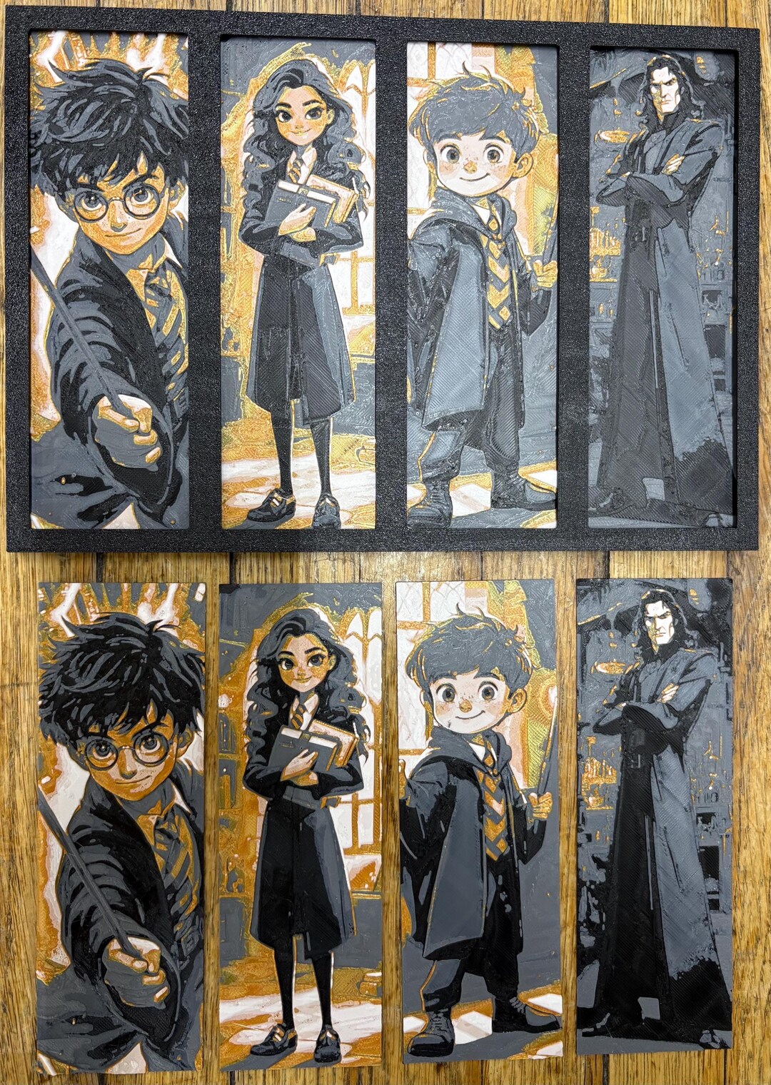 Harry Potter Inspired 3D Printed Hueforge Bookmarks & Wall Art Set ...