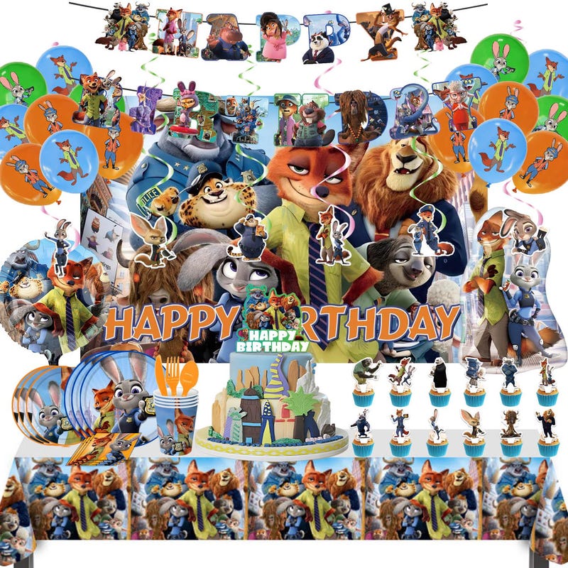 Zootopia Party Backdrop - Etsy