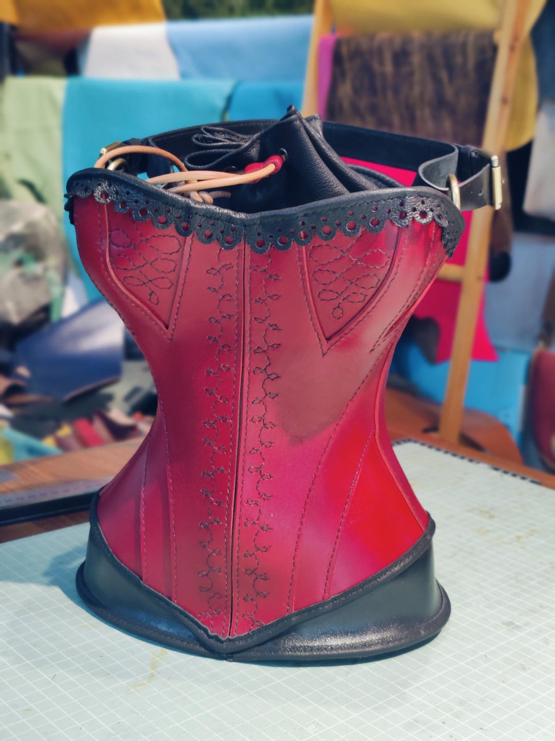Handmade Leather Bodysuit Bag, Quirky Corset Shape Purse, Unique ...