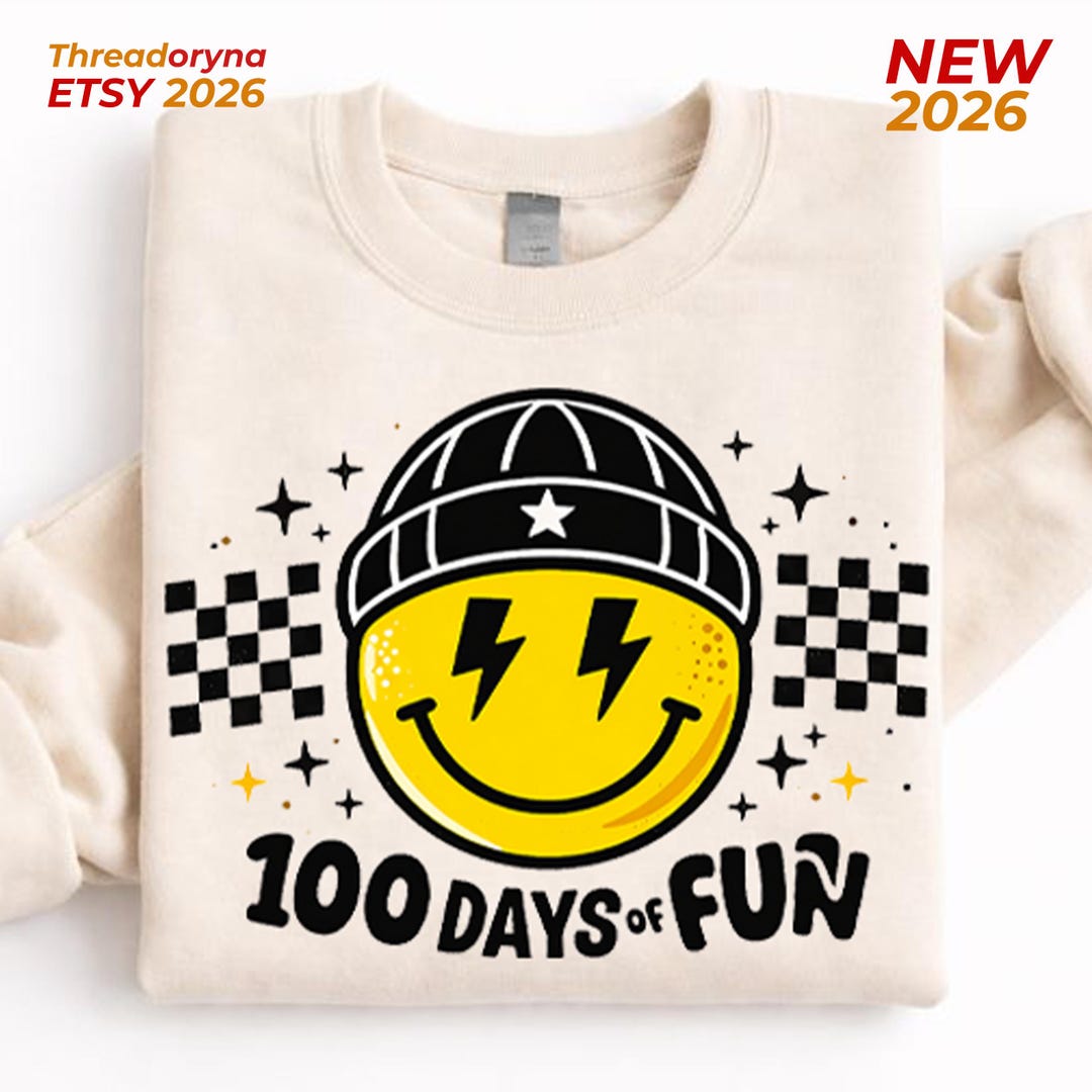 100 Days of Fun PNG, Smiley Face 100th Day Design, 100th Day Clipart ...