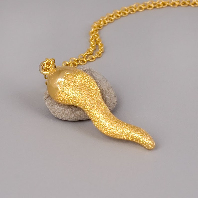 Gold Necklace, Gold Charm Necklace, Gold Pendant Necklace, Long Gold ...