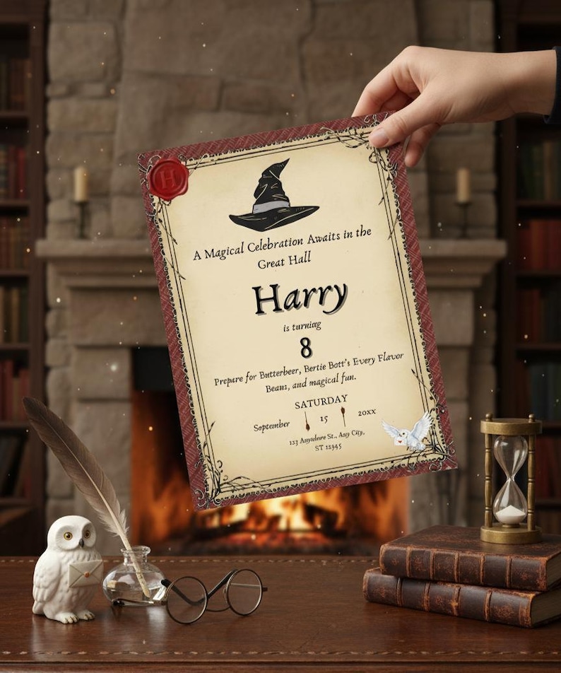 Wizarding World Birthday Invitation and Train Ticket Editable Wizards ...