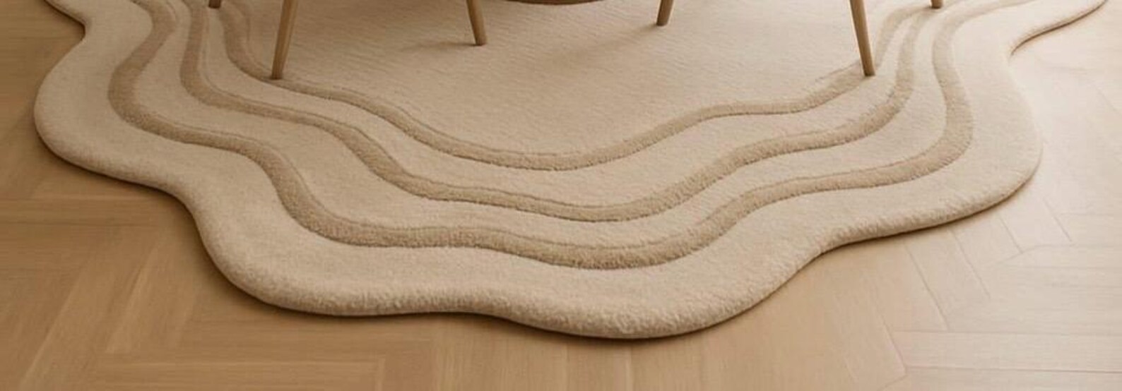 Modern Organic Wave-edge Rug - Etsy