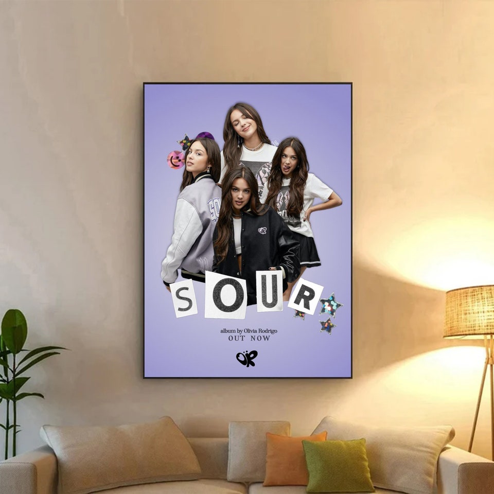 Olivia Rodrigo Sour Prom Vintage Poster, Olivia Rodrigo Poster Designed ...