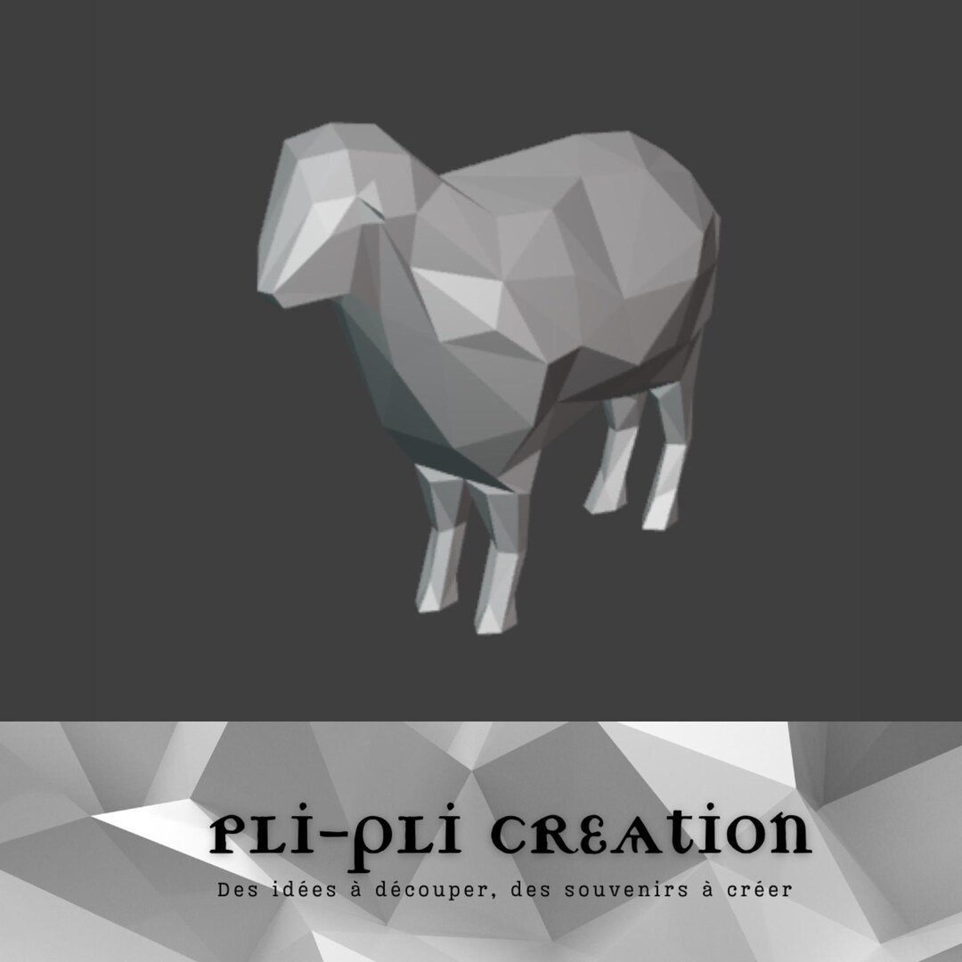 Low Poly Papercraft Sheep PDF – Printable Template | Modern & Soothing ...