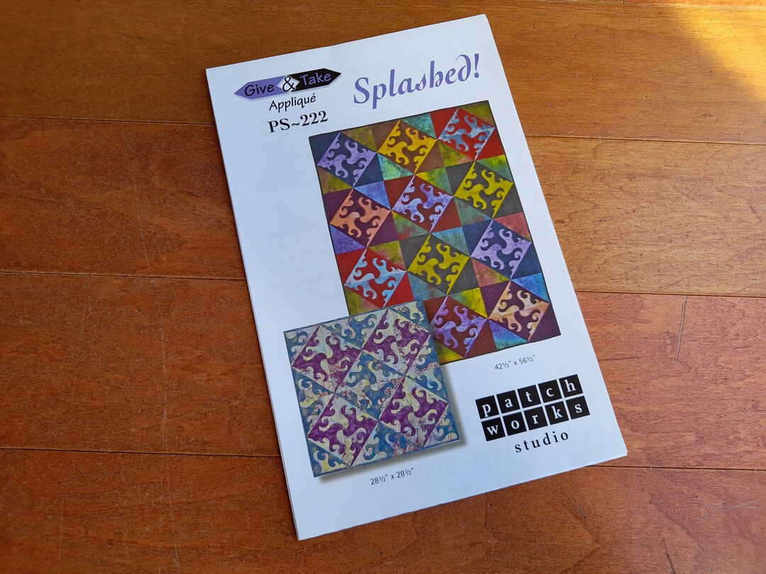 Scroll Applique Quilt Sewing Pattern SPLASHED 222 Patchwork Studios - Etsy