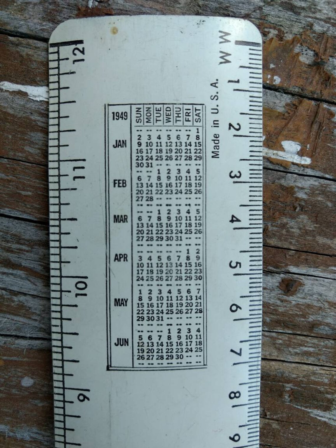 Vintage Advertising Ruler Metal 1949 1940s Newtex Services - Etsy