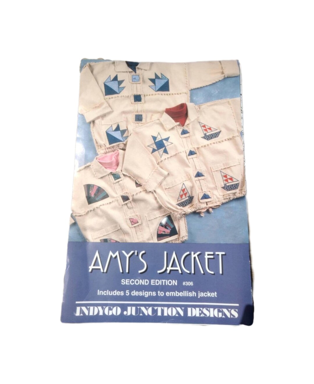 Quilted Applique Jacket Sewing Pattern Vintage 1990s Indygo Junction ...