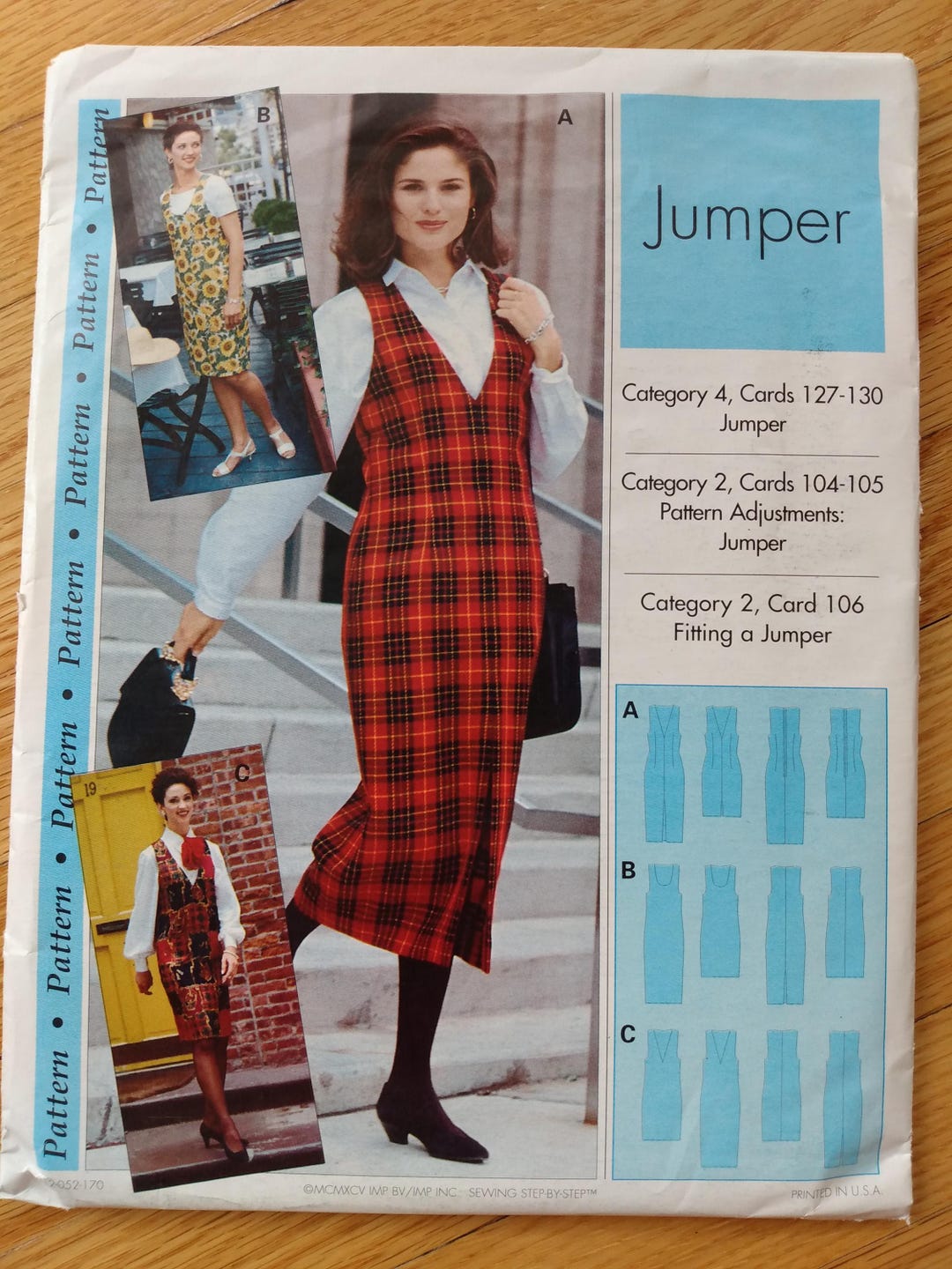 Jumper Dress Sewing Pattern Size 4-22 Step by Step UNCUT Vintage 90s - Etsy
