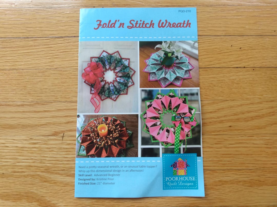 Quilted Wreath Table Centerpiece Sewing Pattern 21" Front Door Decor - Etsy